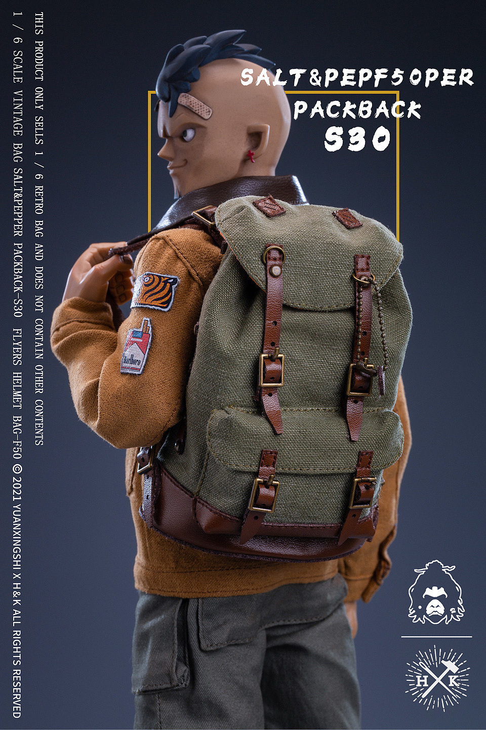 猿行師：聚潮系列单品背包--S30复古双肩包＆F50头盔包|手工艺|手办/模玩|猿行師_原创作品-站酷ZCOOL