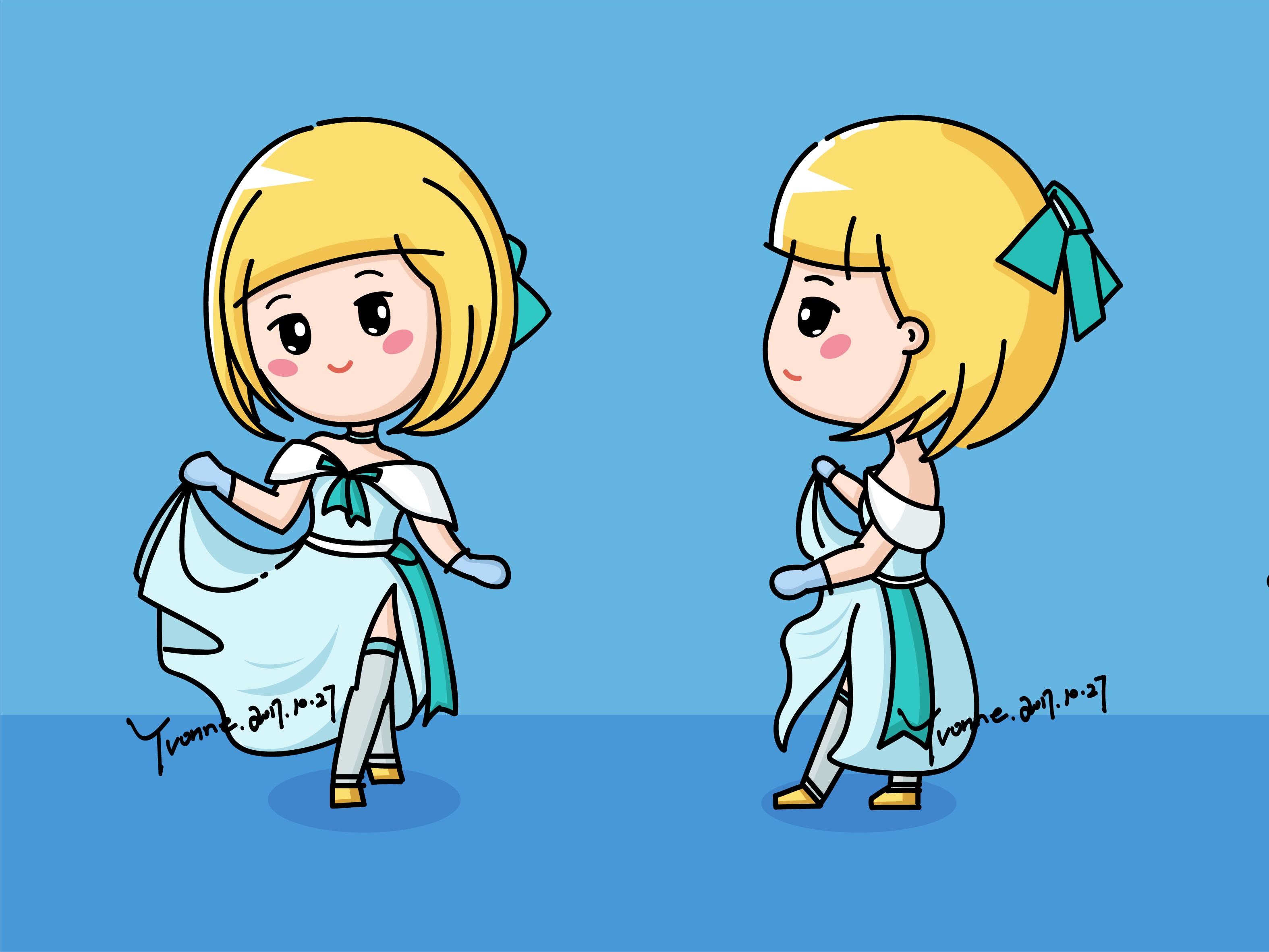 萌漫人物形象_Yvonne_泳-站酷ZCOOL