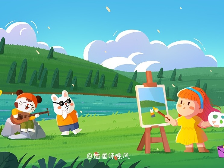 Day 34-场景插画_插画师晚风-站酷ZCOOL