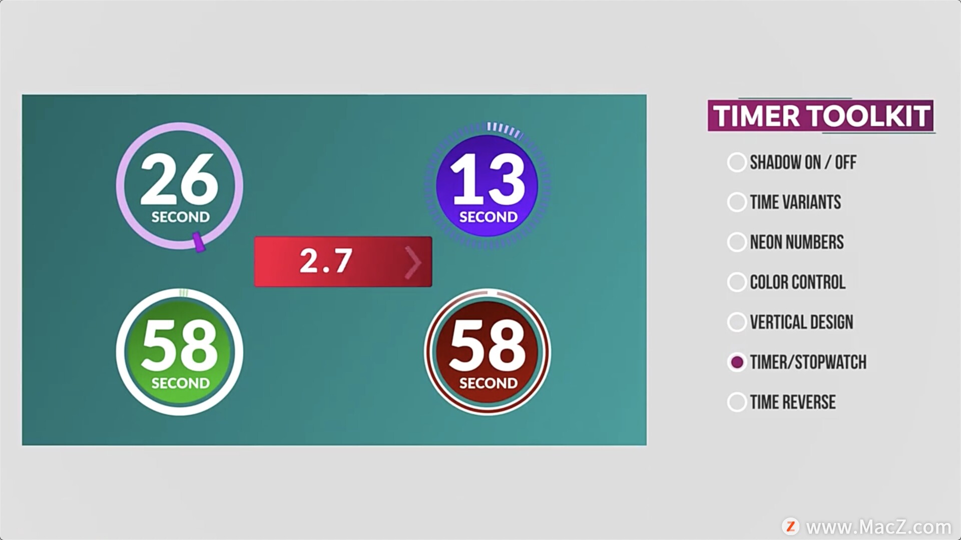 PR模板-创意时间计数时钟倒计时动画模板 Timer Toolkit_醉舞千年杯莫停-站酷ZCOOL