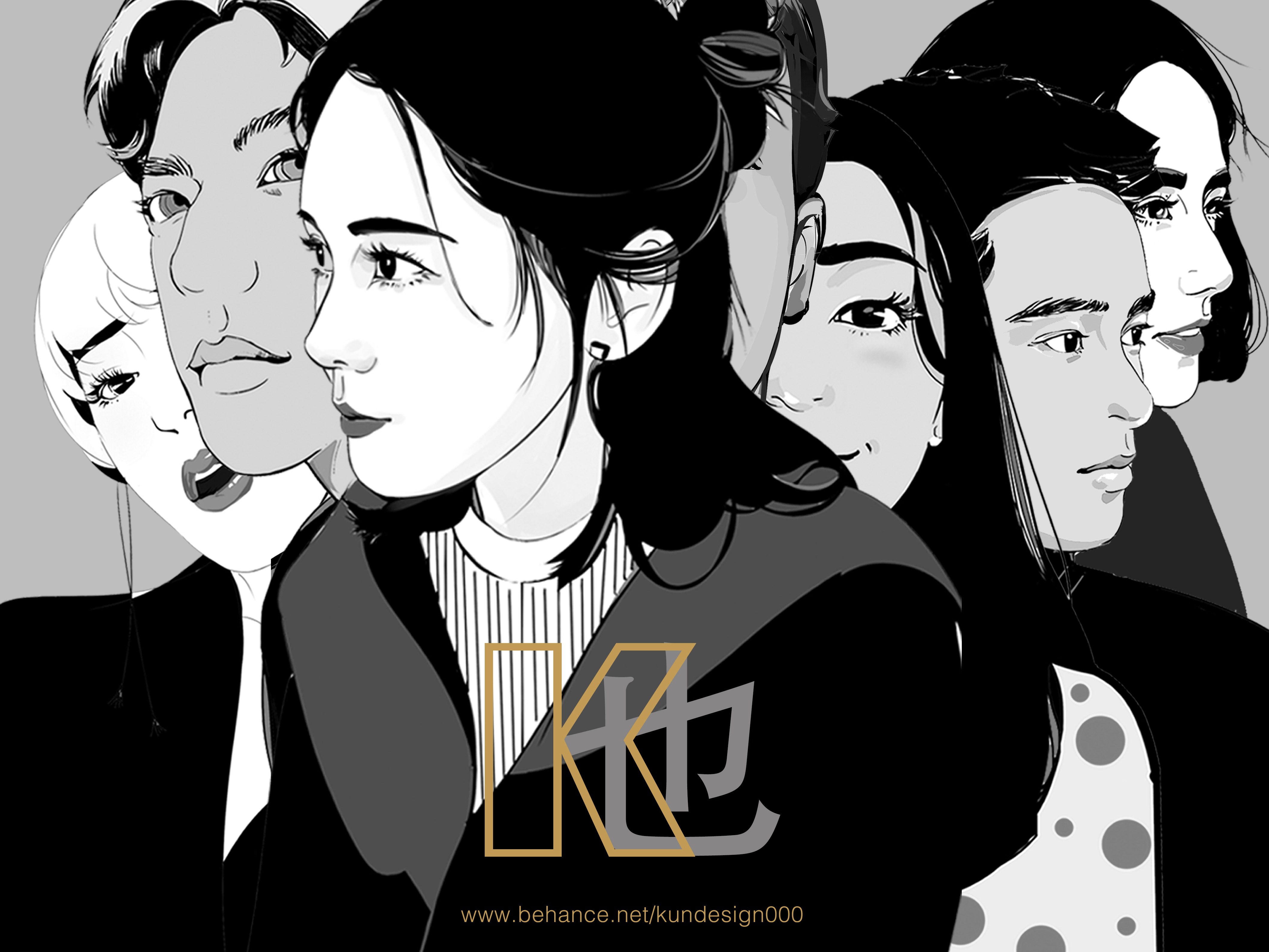 插画人物 | 于千万人中 遇见你_Khun-站酷ZCOOL