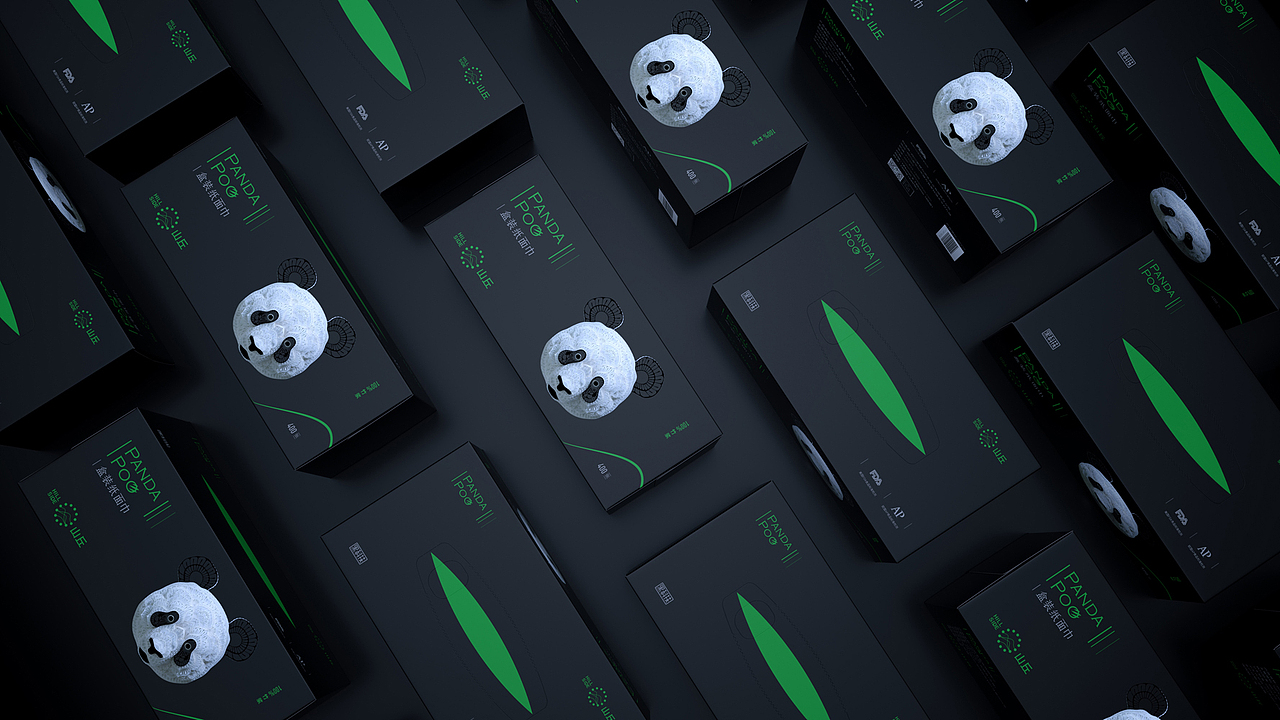 熊猫便便纸PANDA P00-包装渲染|三维|其他三维|Four_原创作品-站酷ZCOOL