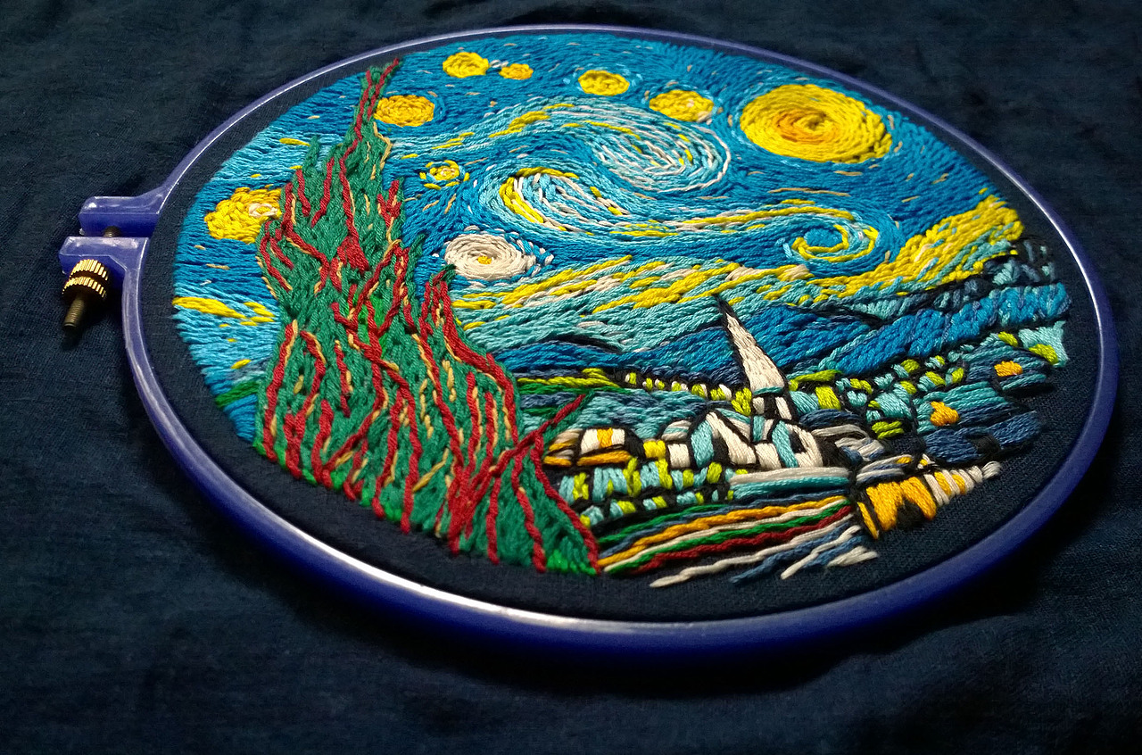 星空-手工绣_Julia_wu-站酷ZCOOL