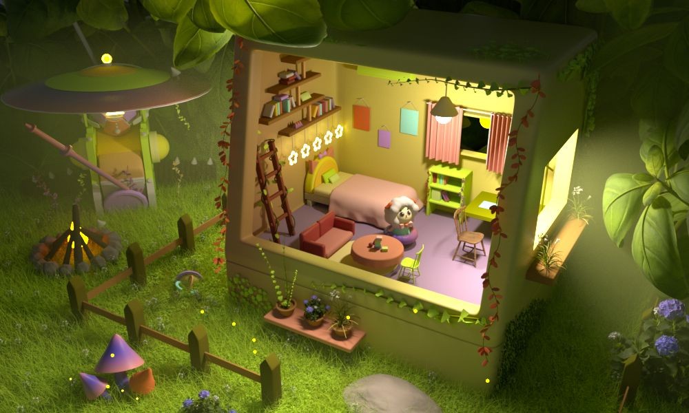 c4d小小作品_魔盒101-站酷ZCOOL