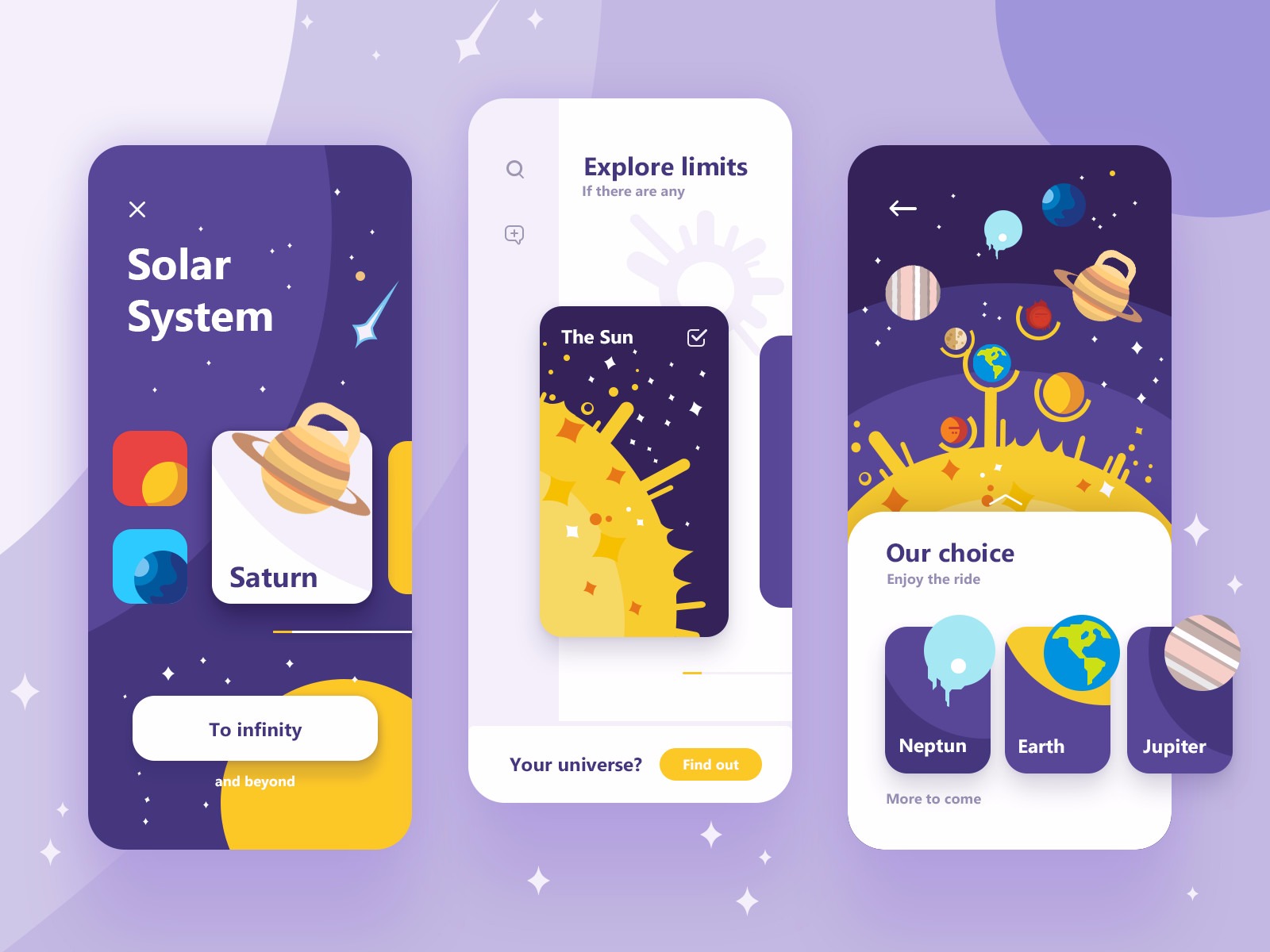 Dribble app UI- Solar system app concept-Kit8_公子罂-站酷ZCOOL
