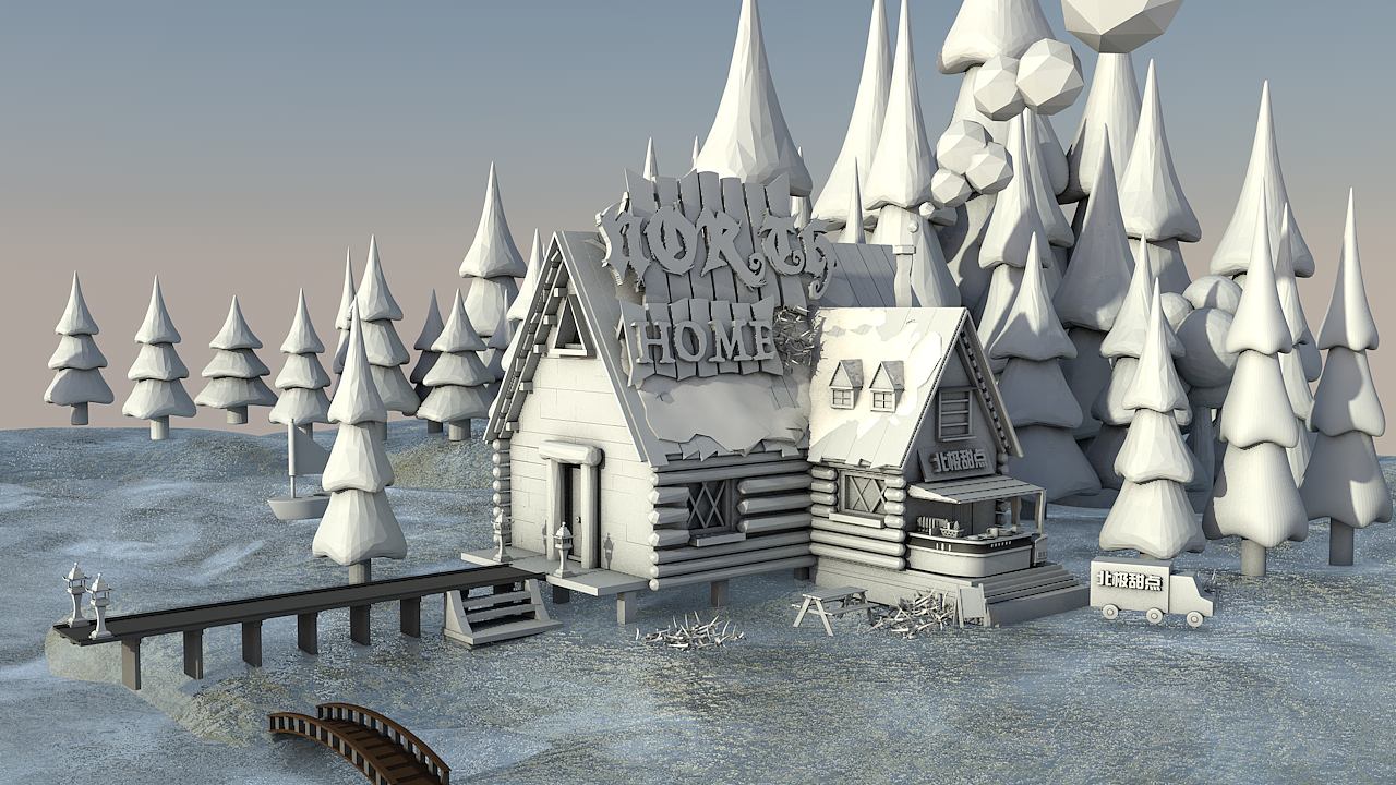 C4D建模_付付的山-站酷ZCOOL