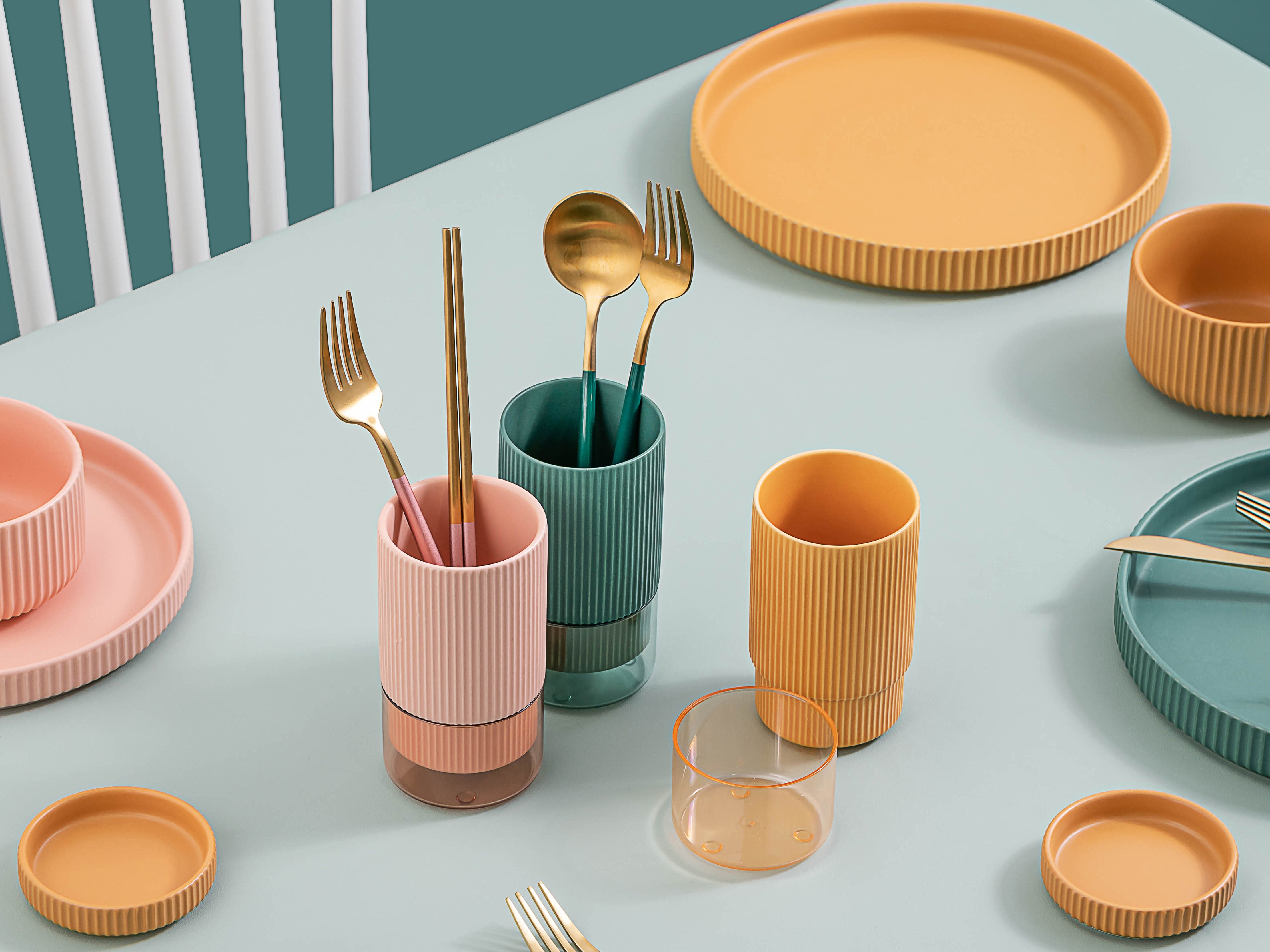 北欧简约条纹筷子刀叉勺收纳筒_muxn-站酷ZCOOL