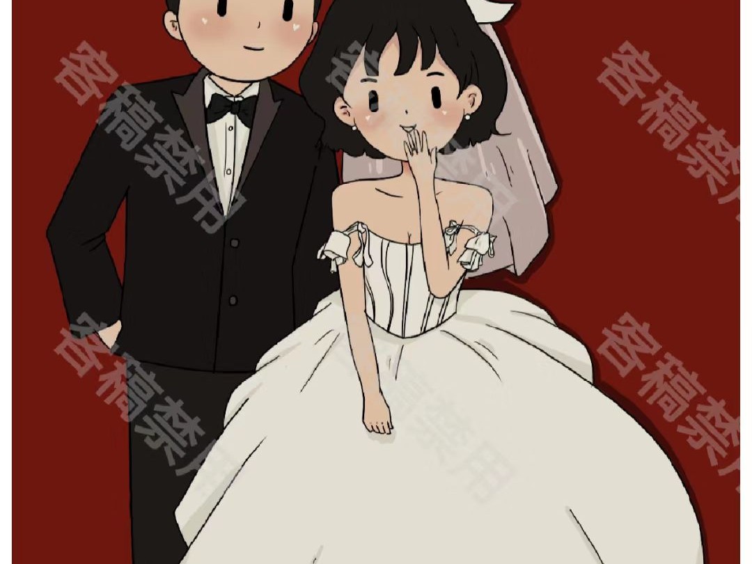 婚礼Q版人物_缘梦儿-站酷ZCOOL