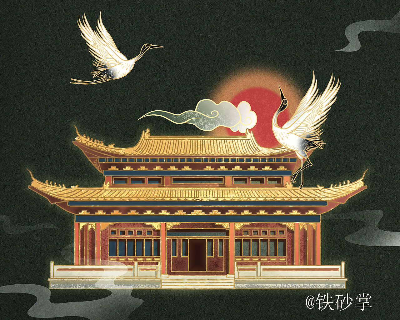 国风古建筑_修炼铁砂掌Duang-站酷ZCOOL