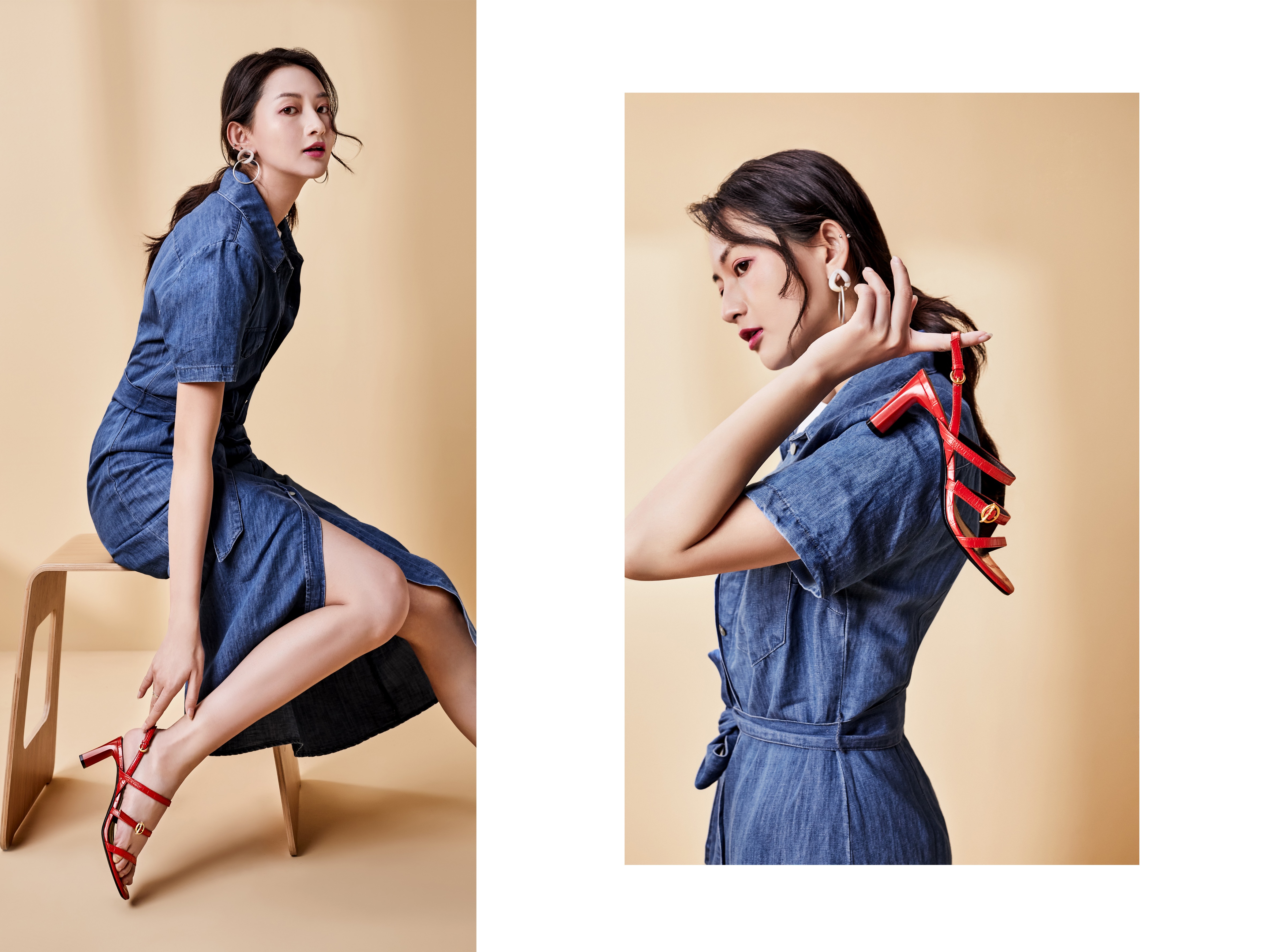 女鞋棚景拍摄一 / 气质系表达（人物+静物）_Vain傅xx-站酷ZCOOL