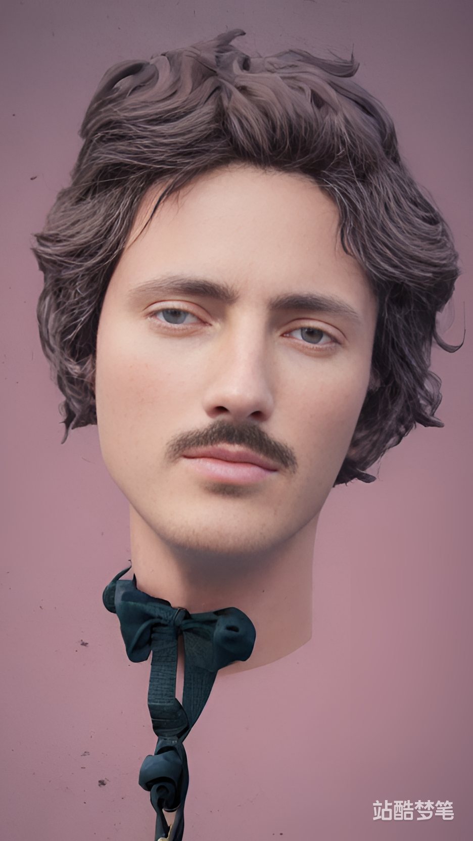 #站酷梦笔#人物半身像，卢卡·焦尔达诺_暖暖的灰色-站酷ZCOOL