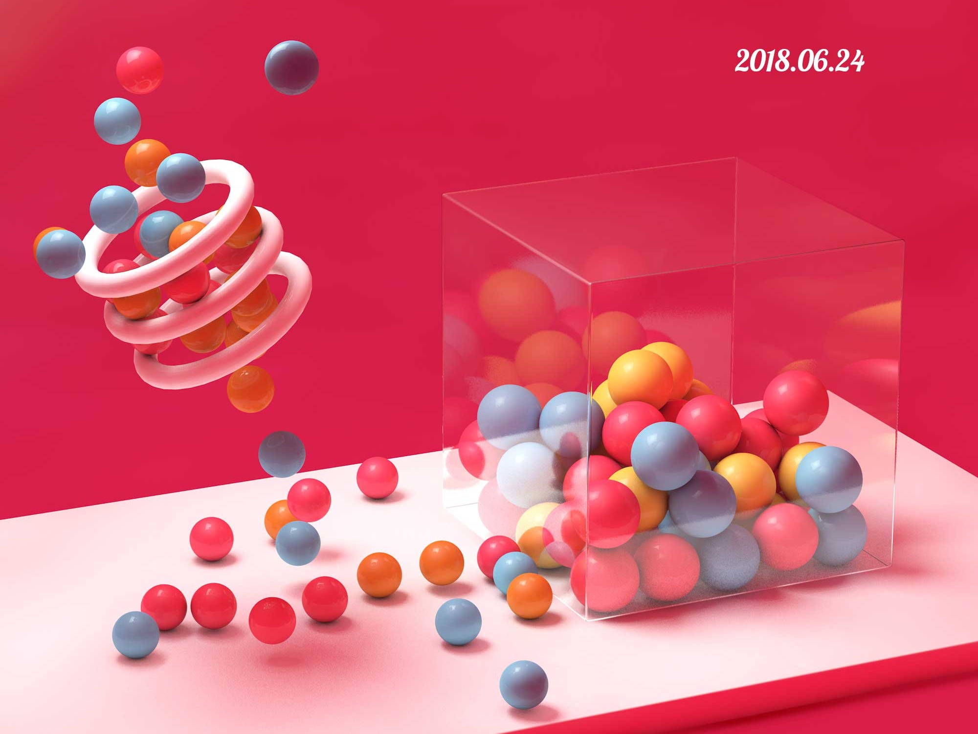 C4D小习作——粒子发射器_Jessica_cai-站酷ZCOOL