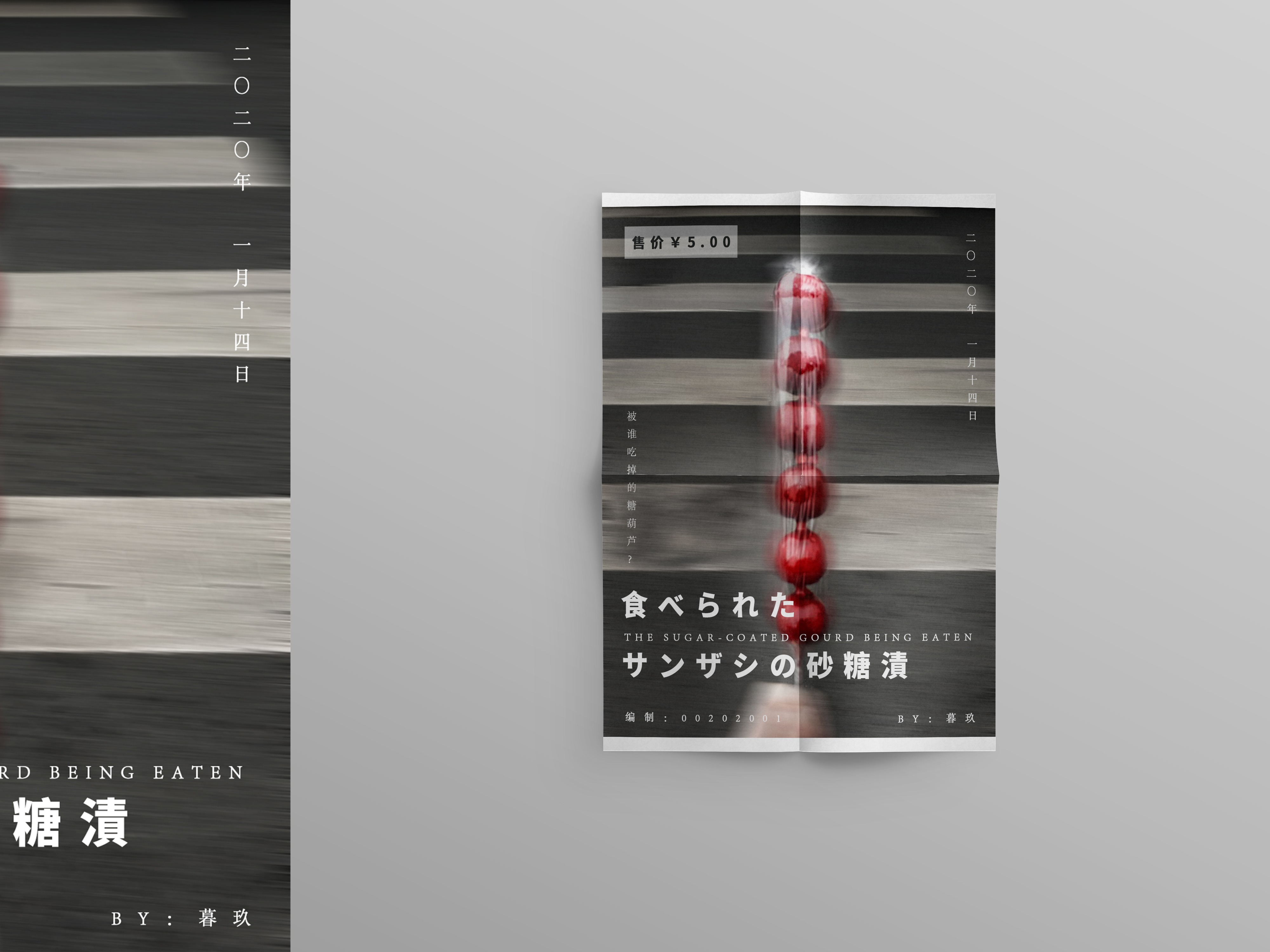 【平面修炼日记】练习海报 - 一串被吃掉的糖葫芦_小九九大角虫-站酷ZCOOL