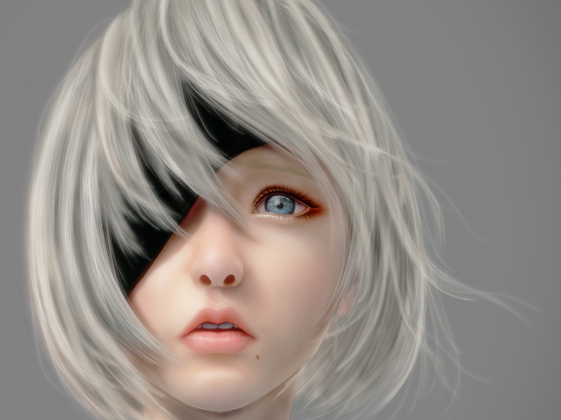 尼尔机械纪元2B 同人作品_Miou_123-站酷ZCOOL