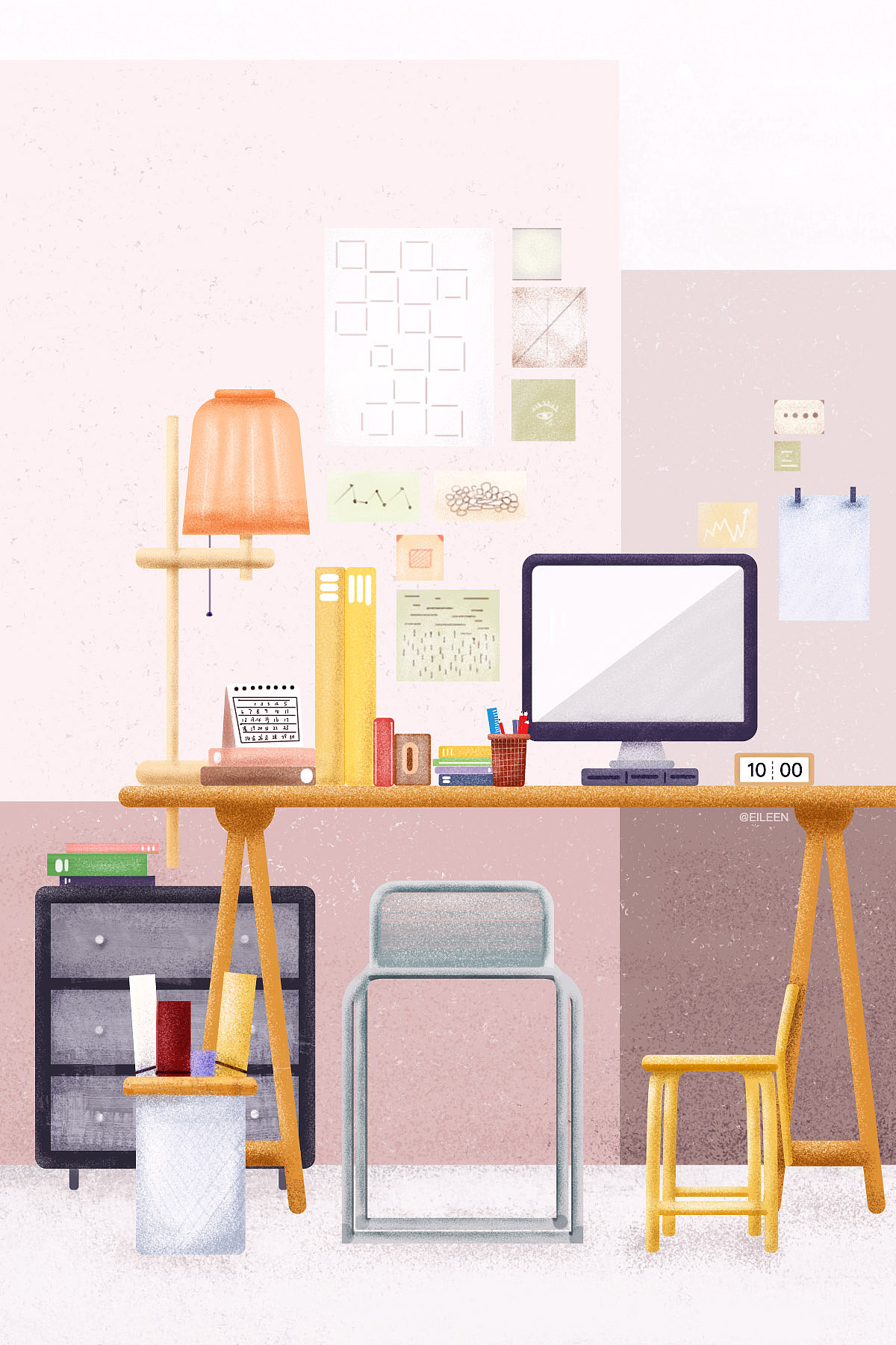 室内家居插画_eileen_yqe-站酷ZCOOL