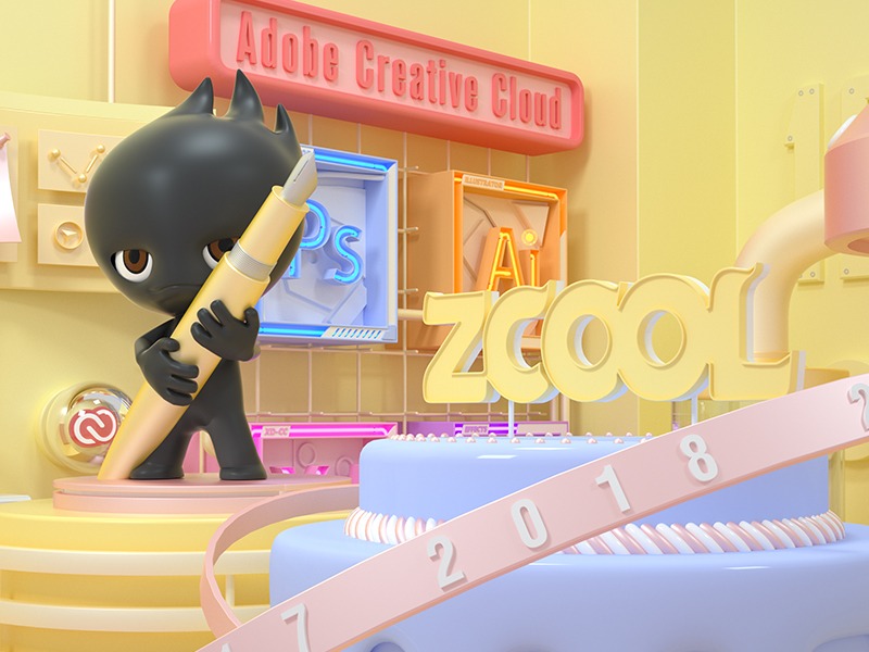 The result of self-study C4D（zcool 12th）_ZeeEckes-站酷ZCOOL