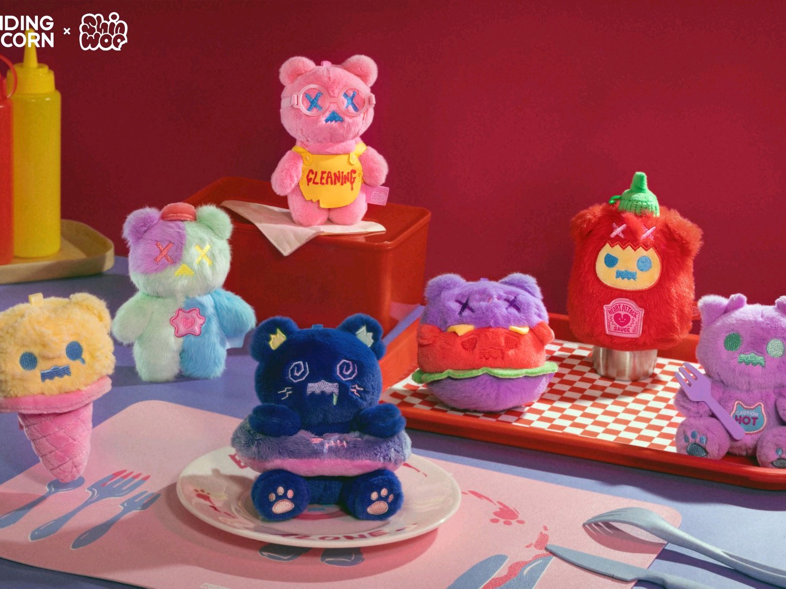 【潮玩摄影】ShinWoo - 夜幕餐馆毛绒盲盒_silvi丁-站酷ZCOOL