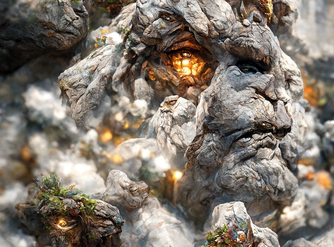 巨石精灵·AI人工智能绘画艺术_积敏的AI绘画-站酷ZCOOL