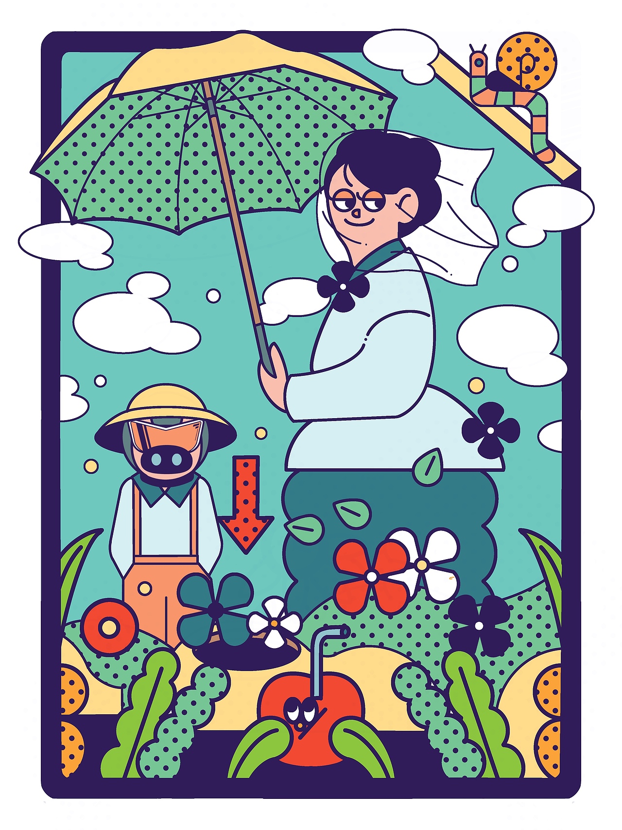 世界名画插画再创作_余牧童ISA-站酷ZCOOL