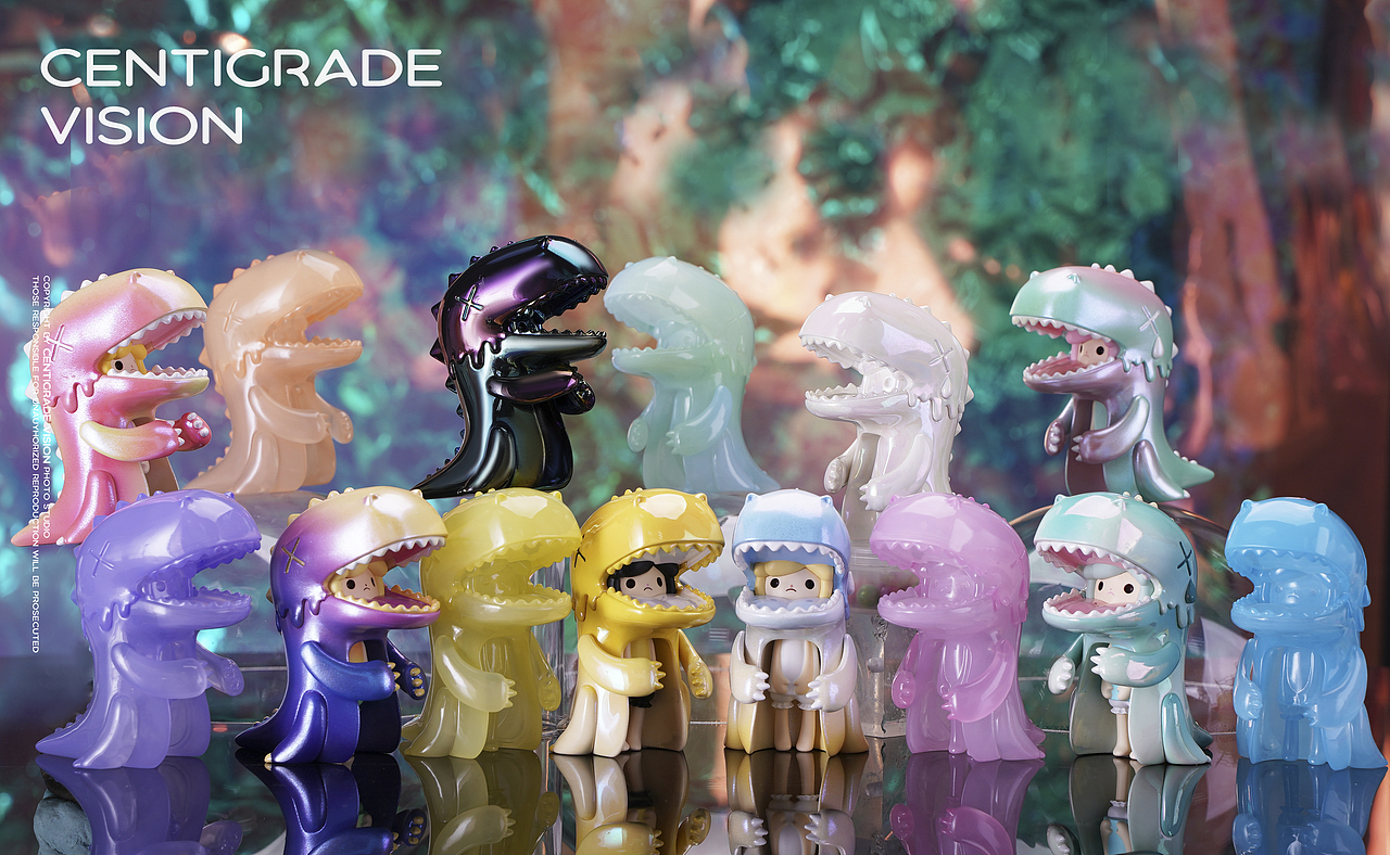 恐龙妹妹炫光盲盒 | CQTOYS 摄氏度视觉|摄影|产品摄影|摄氏度视觉_原创作品-站酷ZCOOL