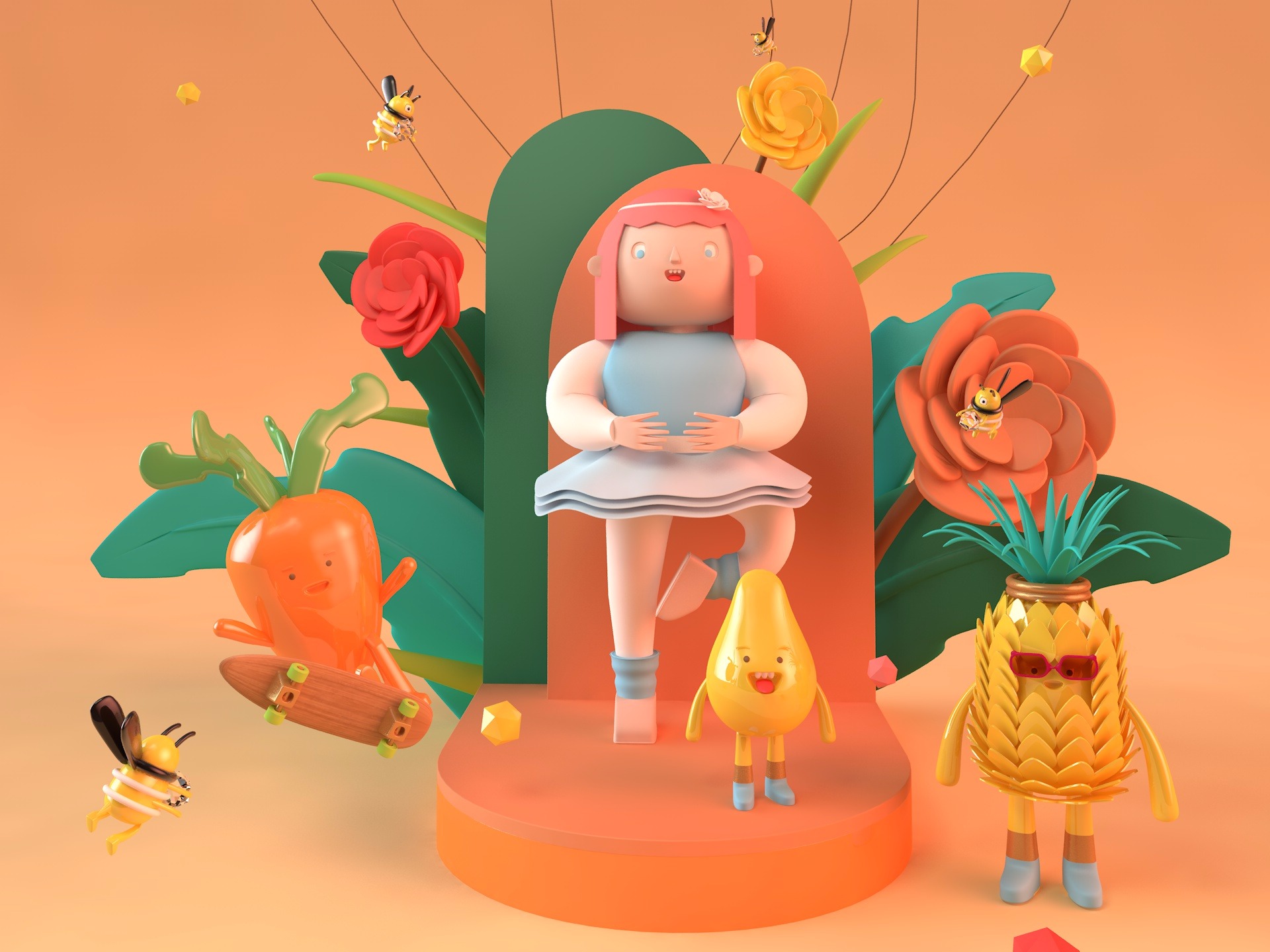 C4D学习之旅二_大小鱼yuyu-站酷ZCOOL