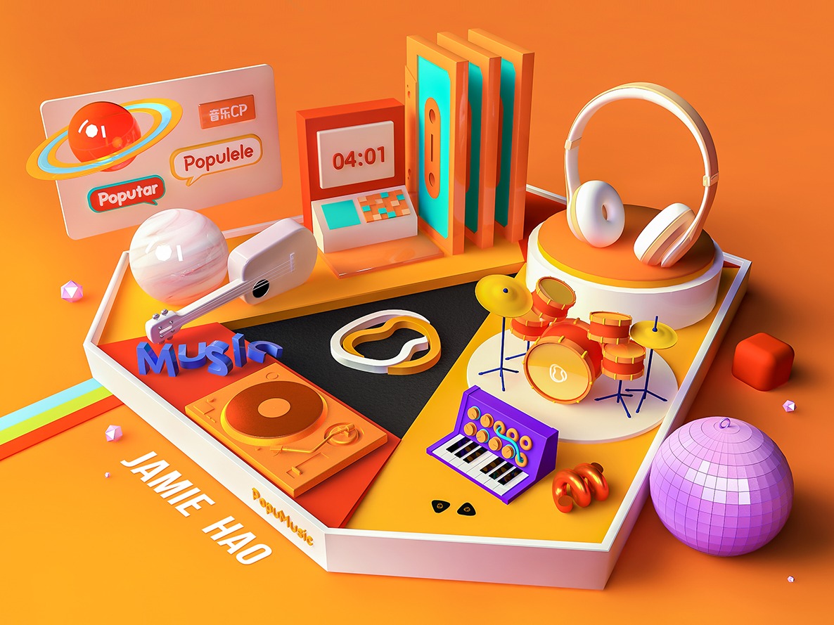 2019 C4D 练习_JamieHao-站酷ZCOOL