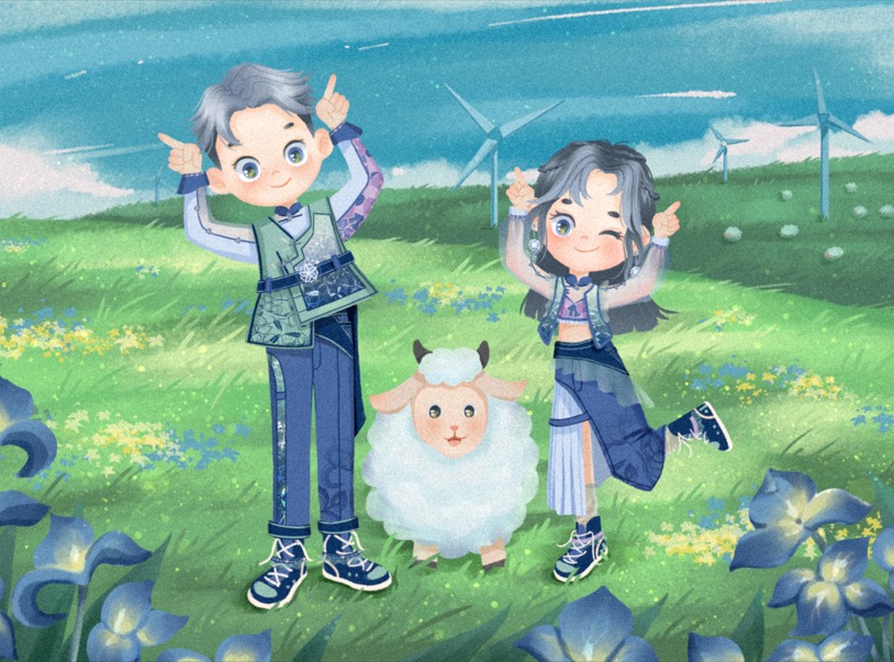 草原上的鸢尾花_如檸张NingRu-站酷ZCOOL