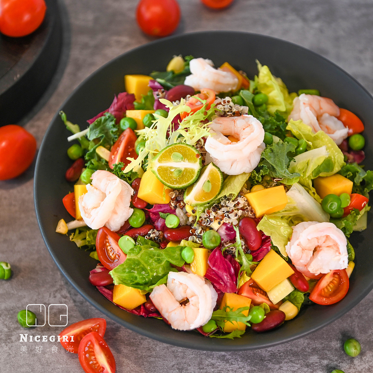 轻食牛肉鸡肉蔬菜水果沙拉_Nicegir1-站酷ZCOOL
