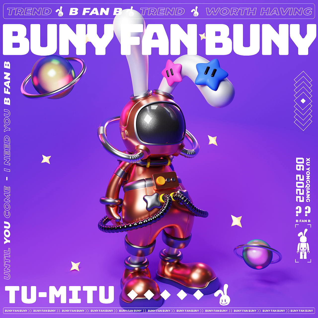 BUNY FAN BUNY潮流太空_我是你小强哥-站酷ZCOOL