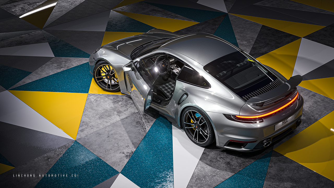 CGI Porsche 911 Turbo S_Tommy_林冲-站酷ZCOOL