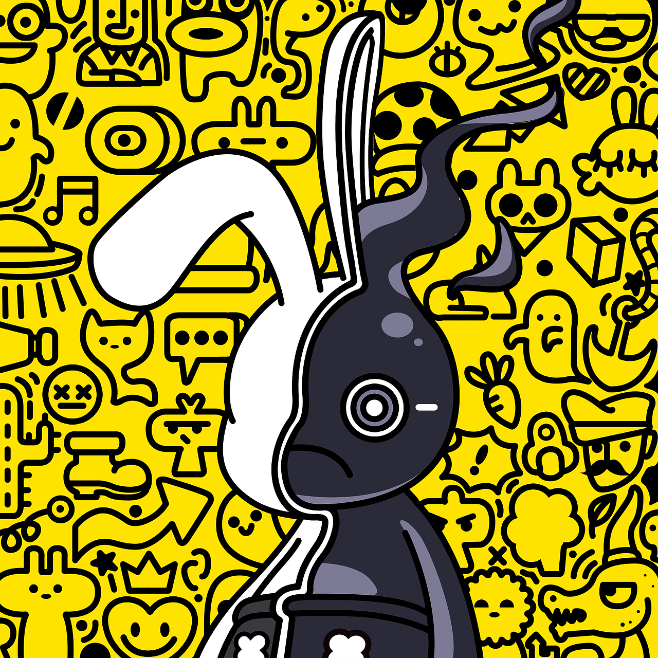 BUNY FAN BUNY兔迷兔半身系列-数字藏品头像_我是你小强哥-站酷ZCOOL