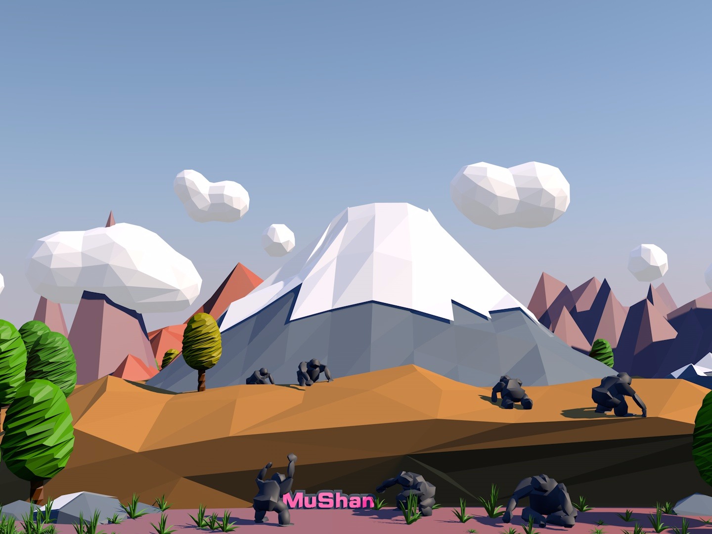 c4d low poly_尖椒肉沫豆豉-站酷ZCOOL