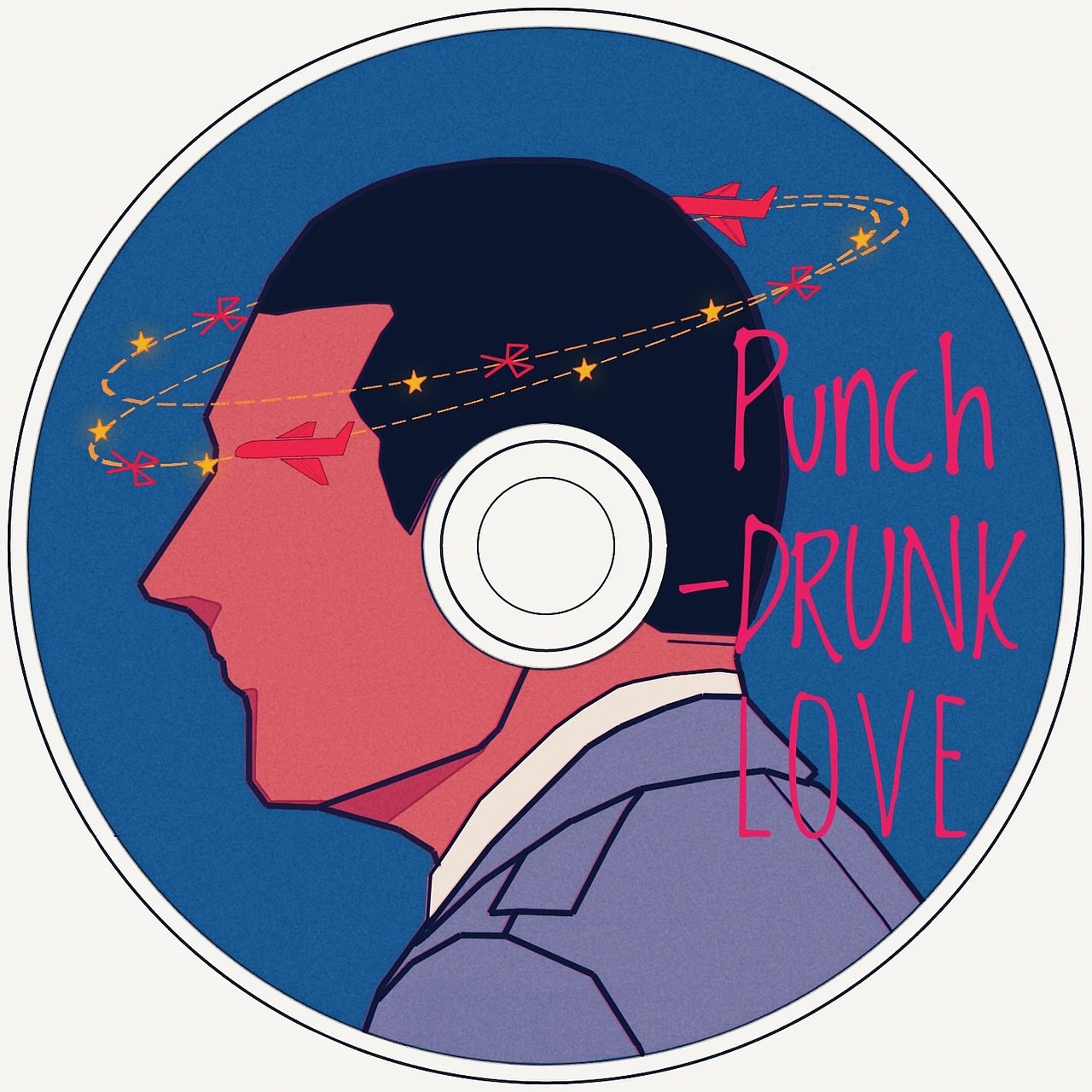 设计的punch drunk love的电影封面与dvd_牙嗑年年年-站酷ZCOOL