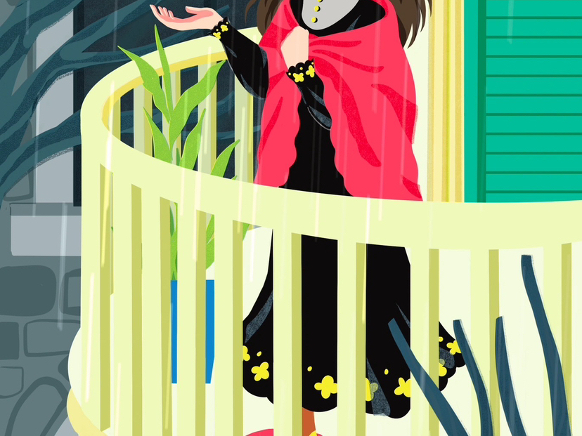 插画🌧️雨水🌧️_Freya亮晶晶-站酷ZCOOL