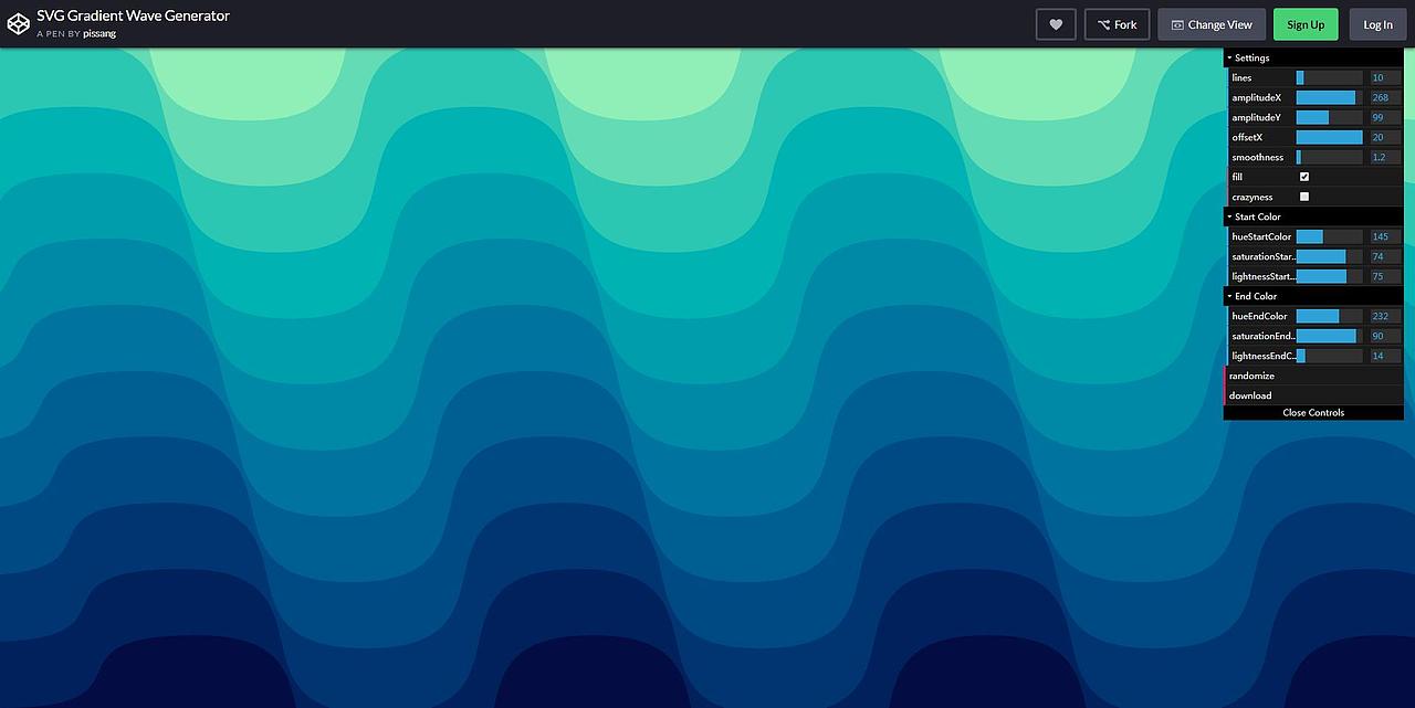 SVG Gradient Wave Generator（SVG 波浪生成器）_晓北斗NorSnow-站酷ZCOOL