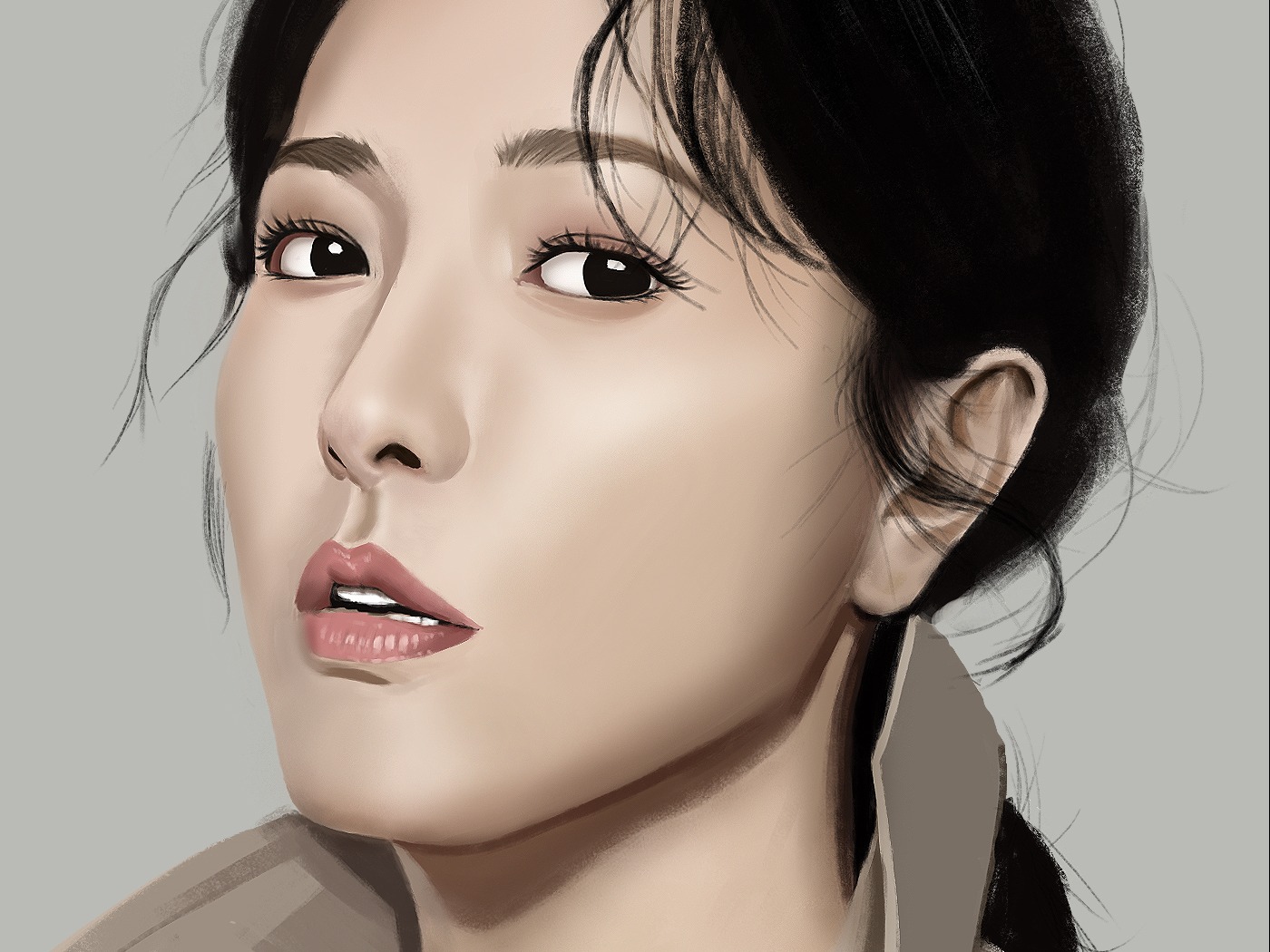 女神肖像习作_solloner-站酷ZCOOL