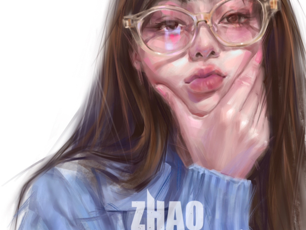 Procreate厚涂过程-笔刷图层在结尾 _爱画画的花卷儿-站酷ZCOOL
