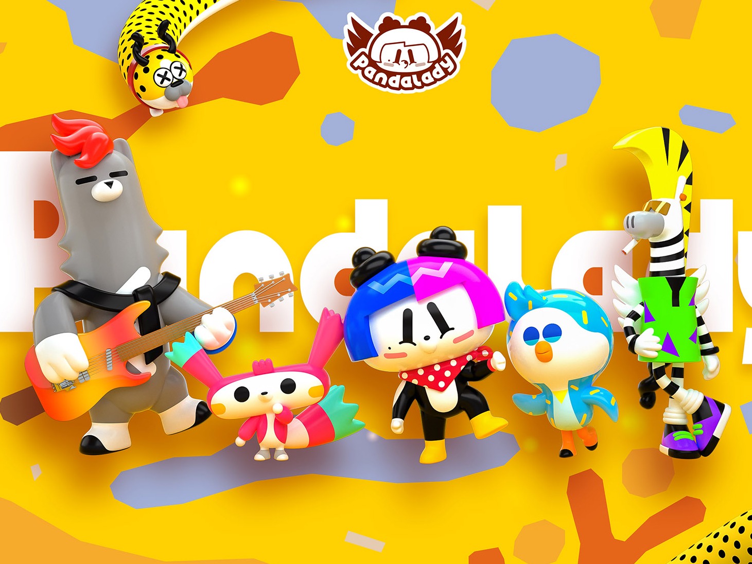 3D卡通动漫原创设计+2D矢量插画 熊猫女孩IP_熊猫女孩V-站酷ZCOOL