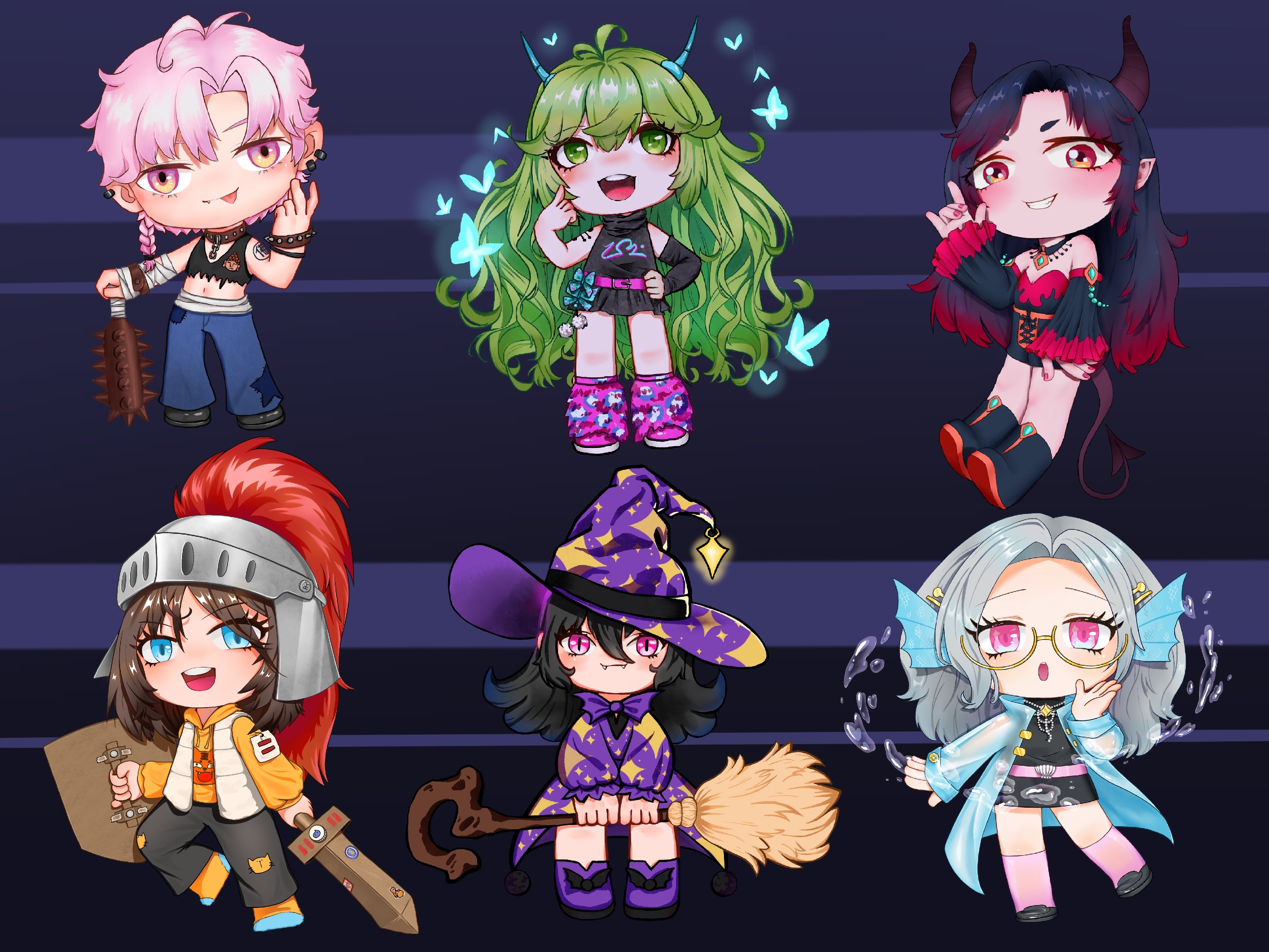 Q版角色 立绘_阿秋酱zi-站酷ZCOOL