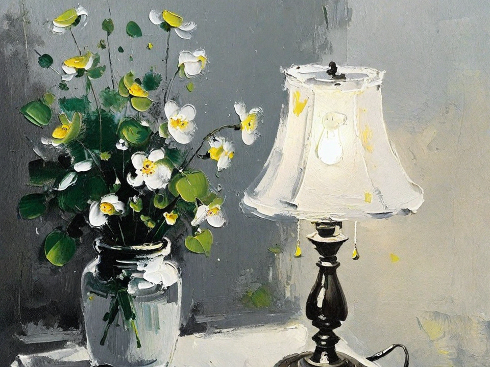 总有一盏灯是为你而亮｜油画_Sunny老师-站酷ZCOOL