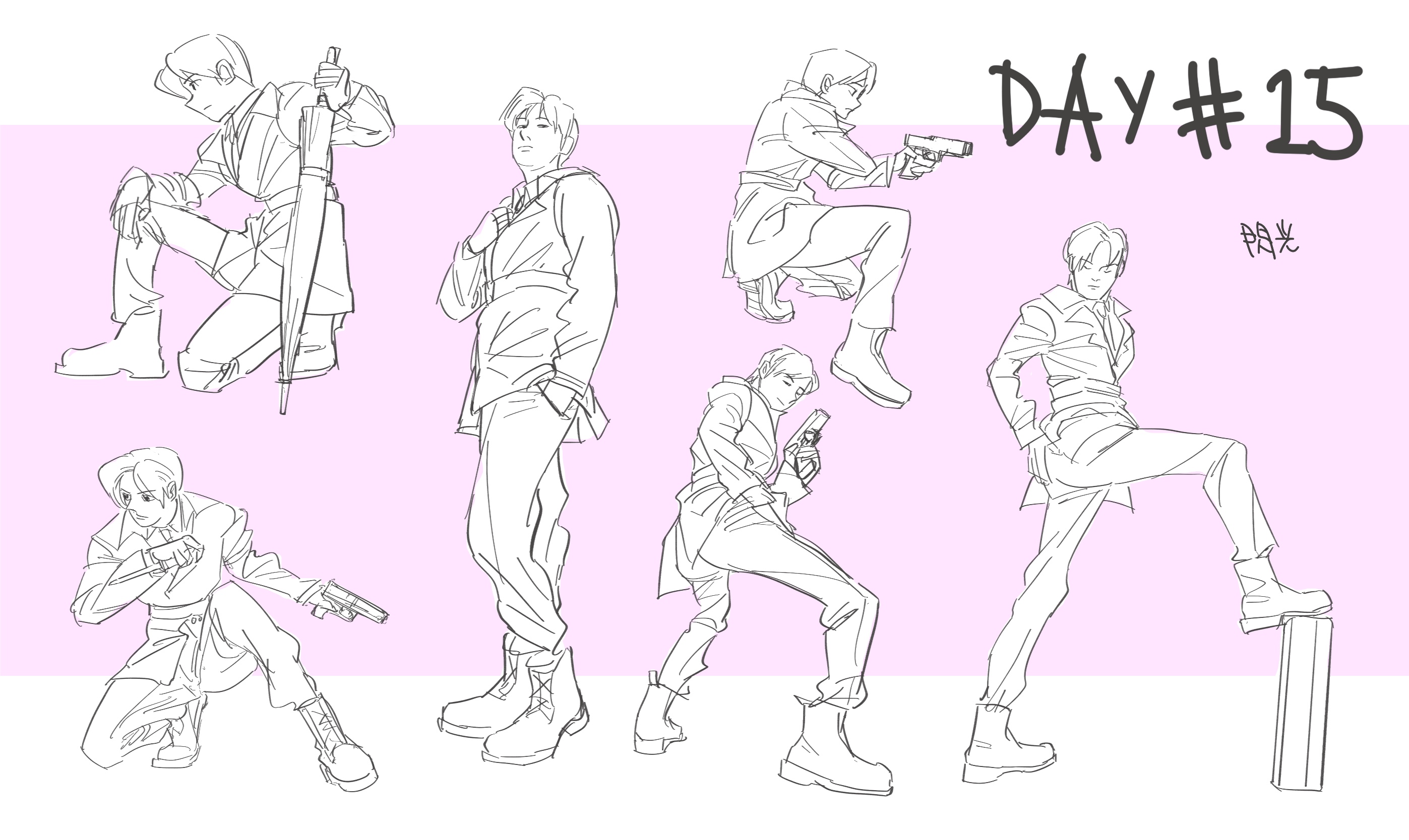 #速写60天挑战赛# day15@速写班长 _閃光事件-站酷ZCOOL