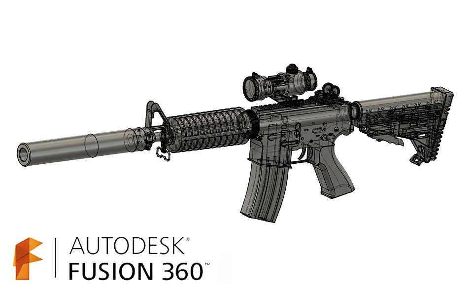 使用Fusion360练习制作的M4和AK模型，完整建模过程_Hanta-站酷ZCOOL