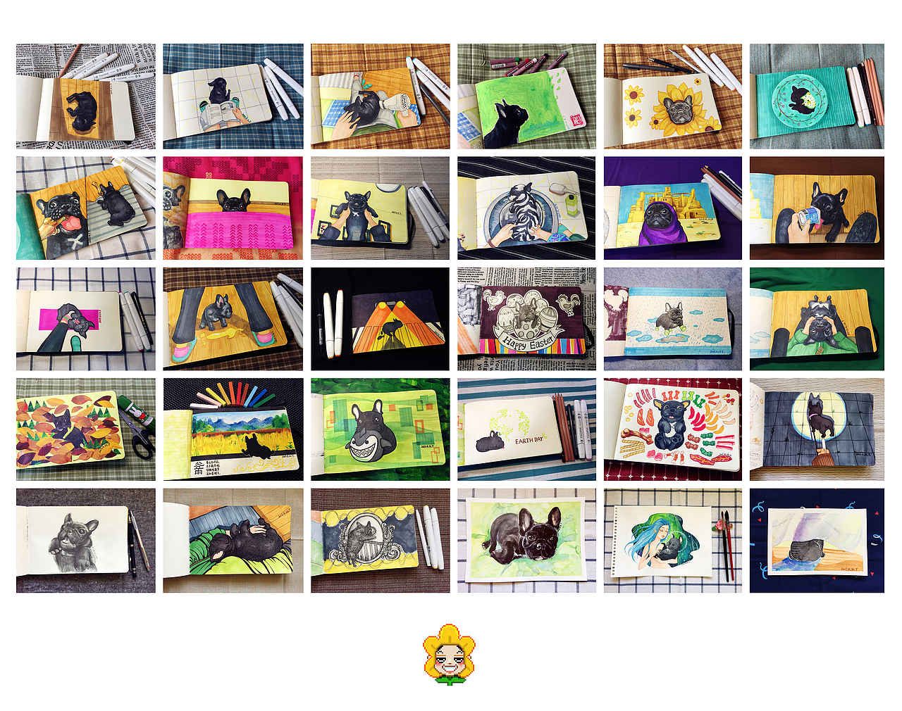 恬花花和geigei的日常2017.4全记录_恬花花-站酷ZCOOL