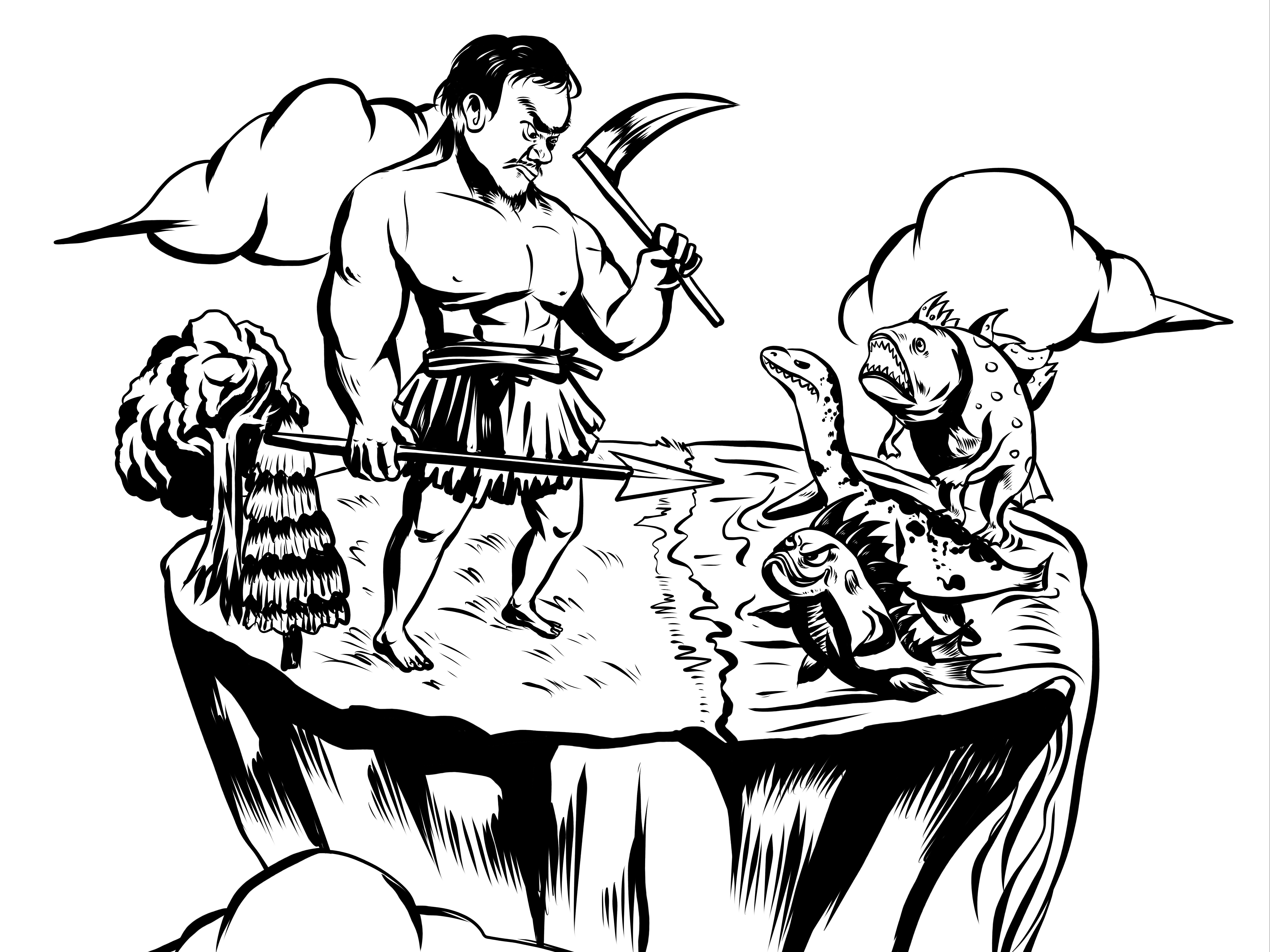 哥伦布线稿_问号家-站酷ZCOOL