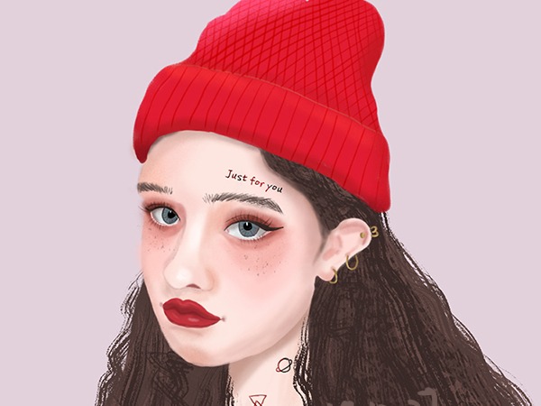 小白练习-微厚涂人物手绘女孩_于逗逗Yhy-站酷ZCOOL