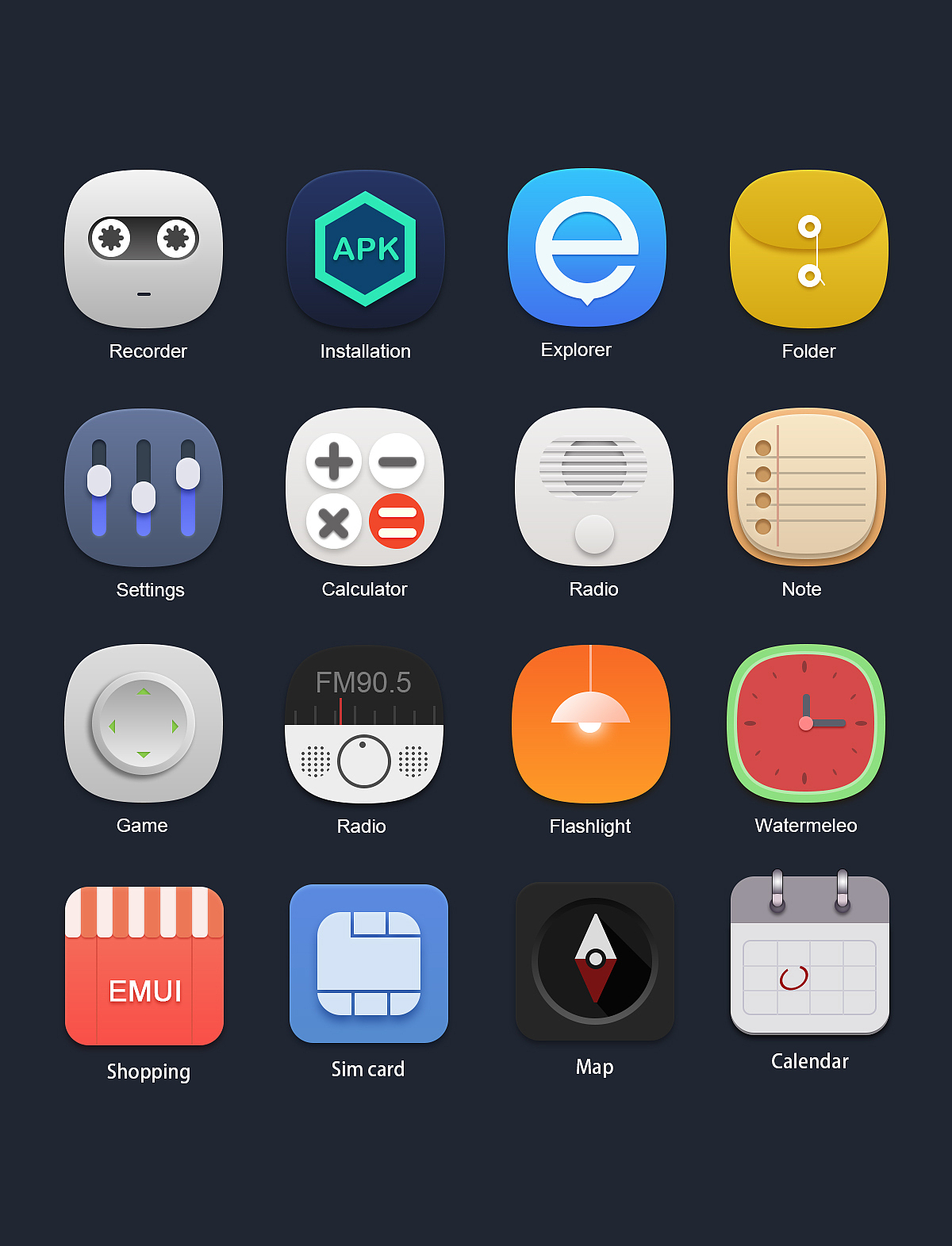 轻拟物化图标|UI|Icon|清秋弥莹 - Copy作品 - 站酷 (ZCOOL)