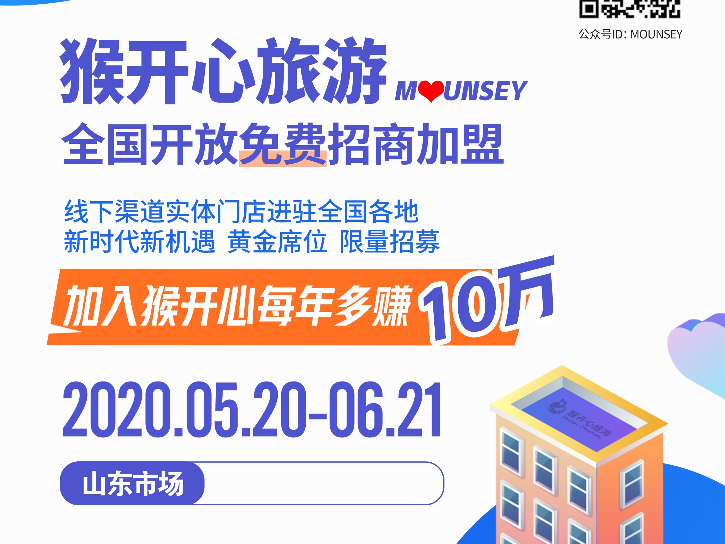 猴开心旅游加盟海报，2020年5-6月版本_做旅游的小哥-站酷ZCOOL