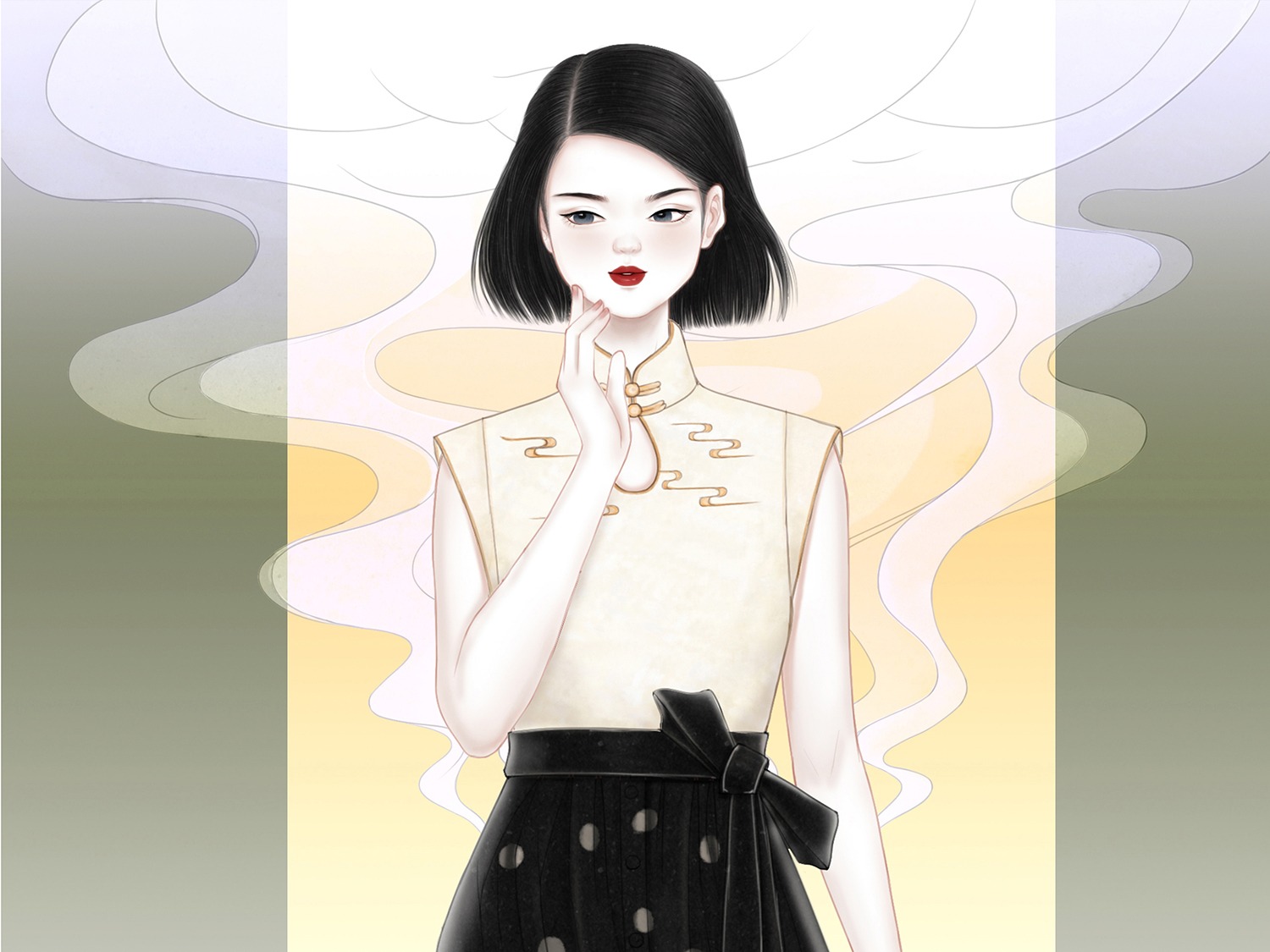 旗袍祥云式——服设_isnaisi-站酷ZCOOL