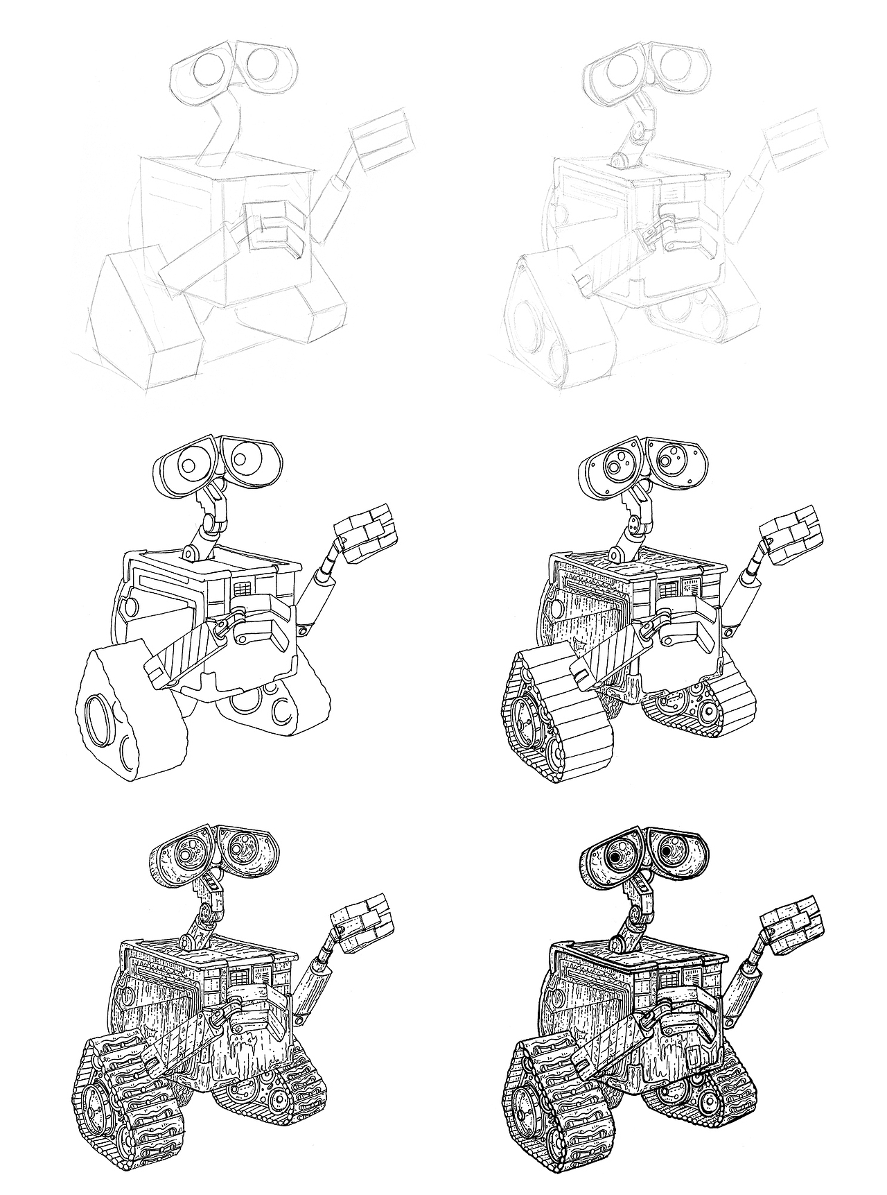 钢笔画WALL-E_欧阳鹏杰_OY-站酷ZCOOL