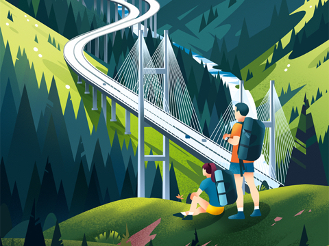 新疆旅游插画一_YNG724-站酷ZCOOL